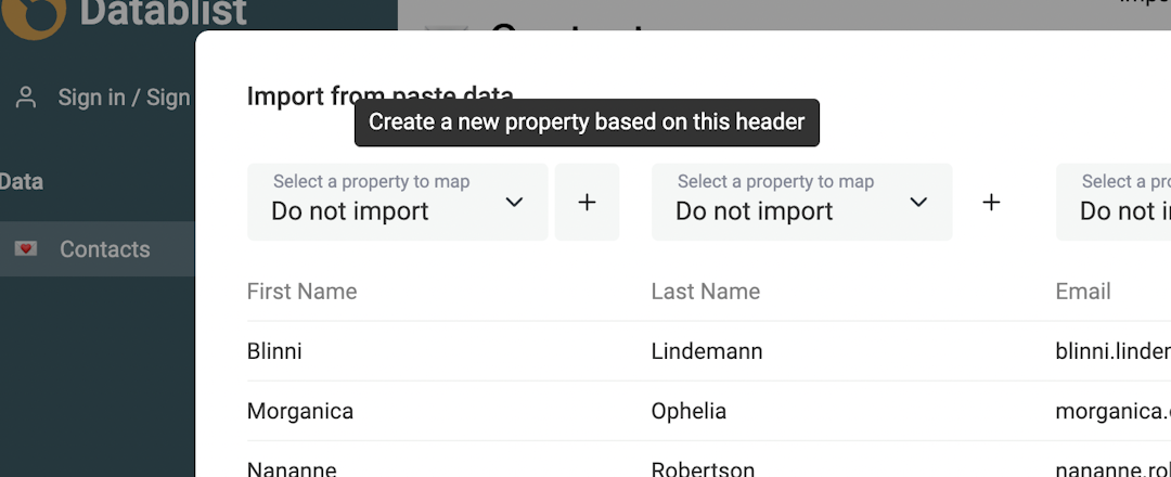 Importing Data into Datablist - Datablist