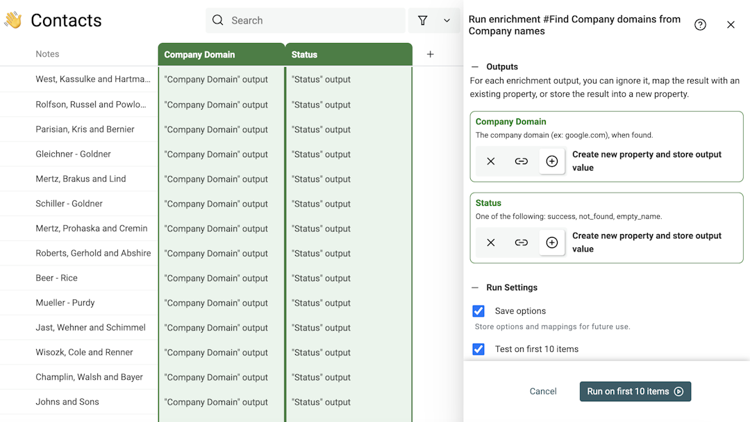Find the company domains from a CSV/Excel with company names - In Bulk
