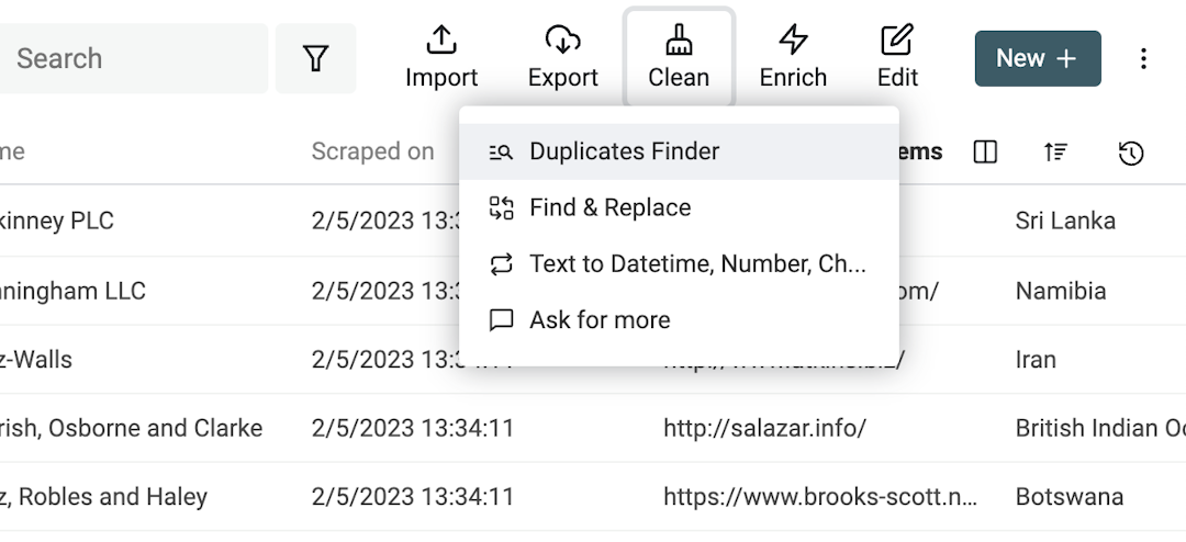 Free online tool for Data Cleaning