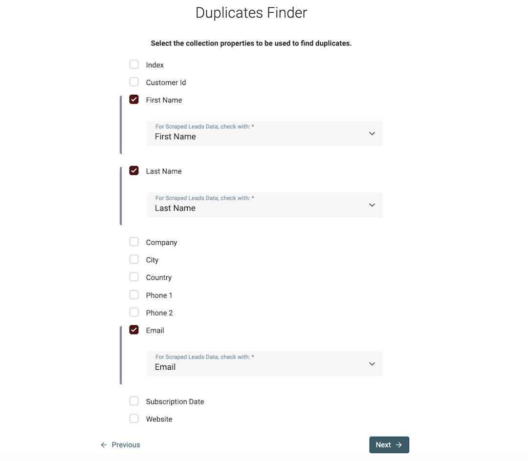 Free Data Matching Online tool