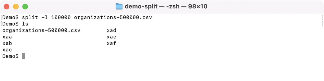 Split big CSV file using Linux or Mac OS Terminal - Datablist