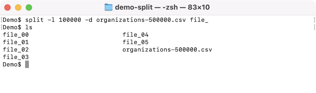 Split big CSV file using Linux or Mac OS Terminal - Datablist