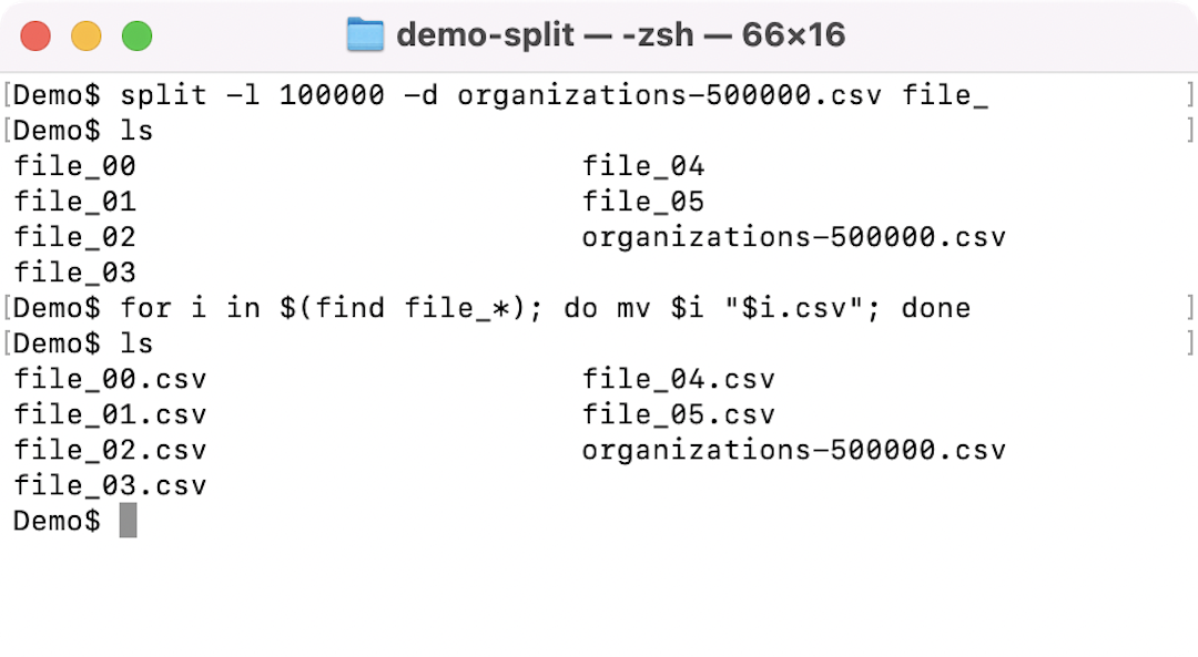 Split big CSV file using Linux or Mac OS Terminal - Datablist