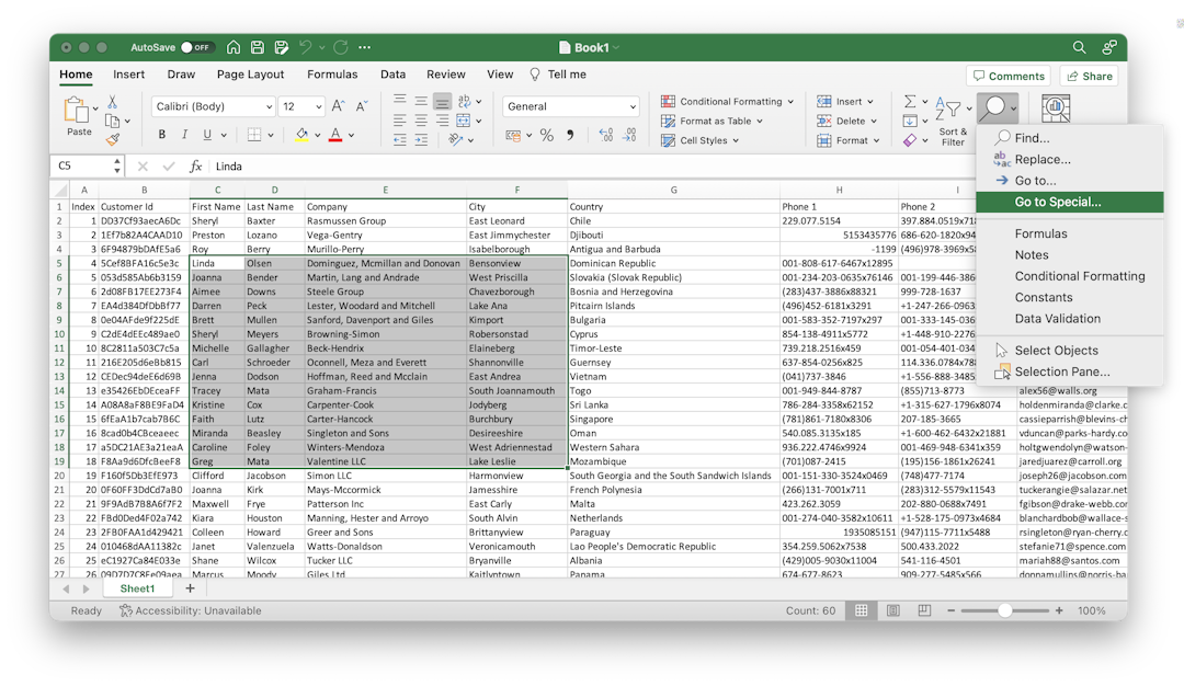 Export Microsoft Excel selection into a CSV file - Datablist