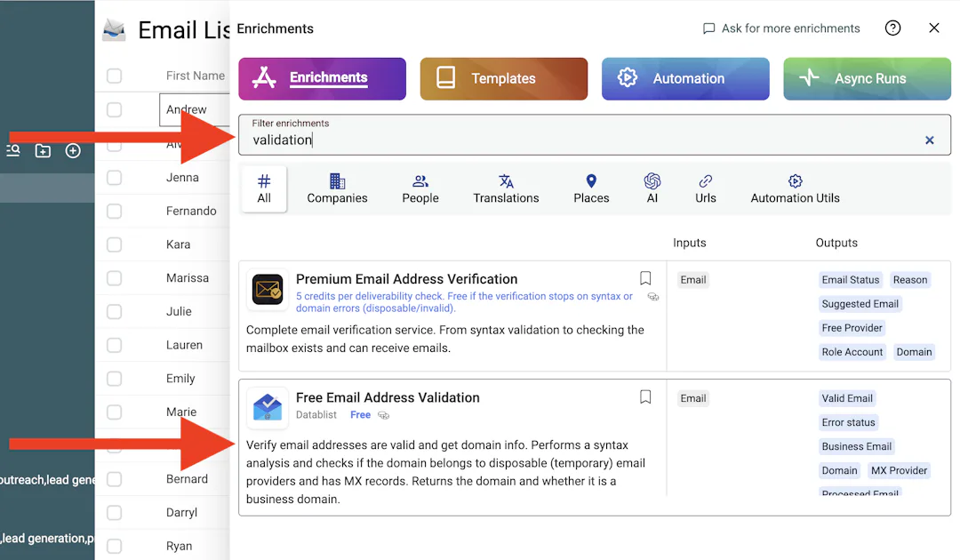 Determine if email addresses are business or from personal email ...