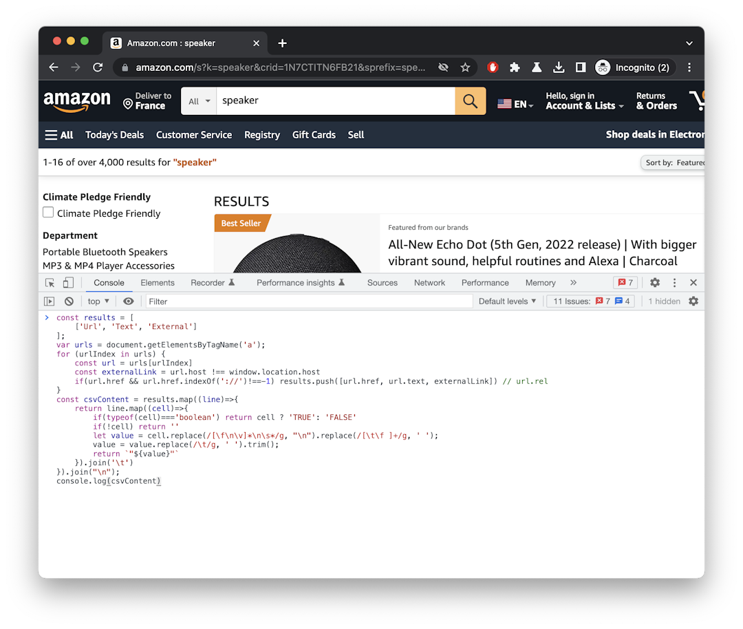 Extracy all URLs from a webpage - Datablist